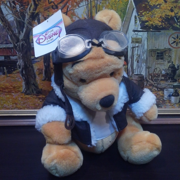Disney | One Pieces | Vtg Winnie The Pooh Bear Pilot Pooh Stuffed ...